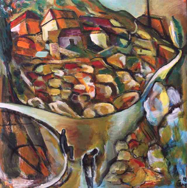 "The Roads of Samariah" - a painting by Inna Gershov Slutsky